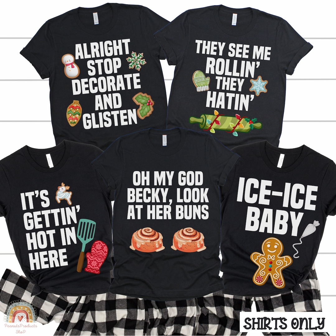 Christmas Baking Shirts, Funny Baking Shirts, Cookie Baking Crew, Funny ...