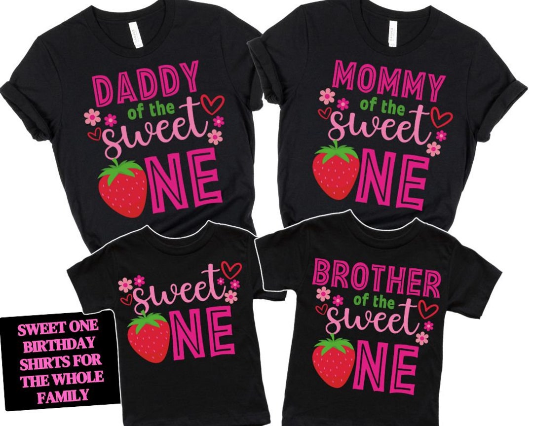 Sweet One Strawberry Birthday Shirts, Strawberry First Birthday Shirt ...