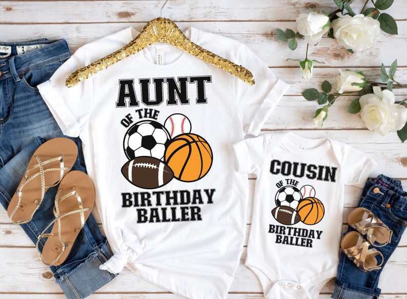 Sports Birthday Shirts, Custom Matching Family Birthday Baller Shirts ...