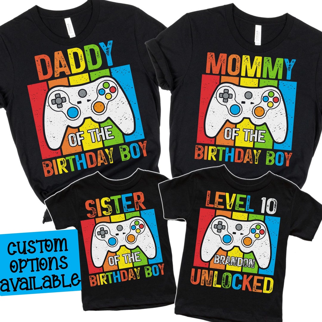 Video Game Birthday Shirt, Custom Gamer Shirt, Gamer Birthday Shirt ...