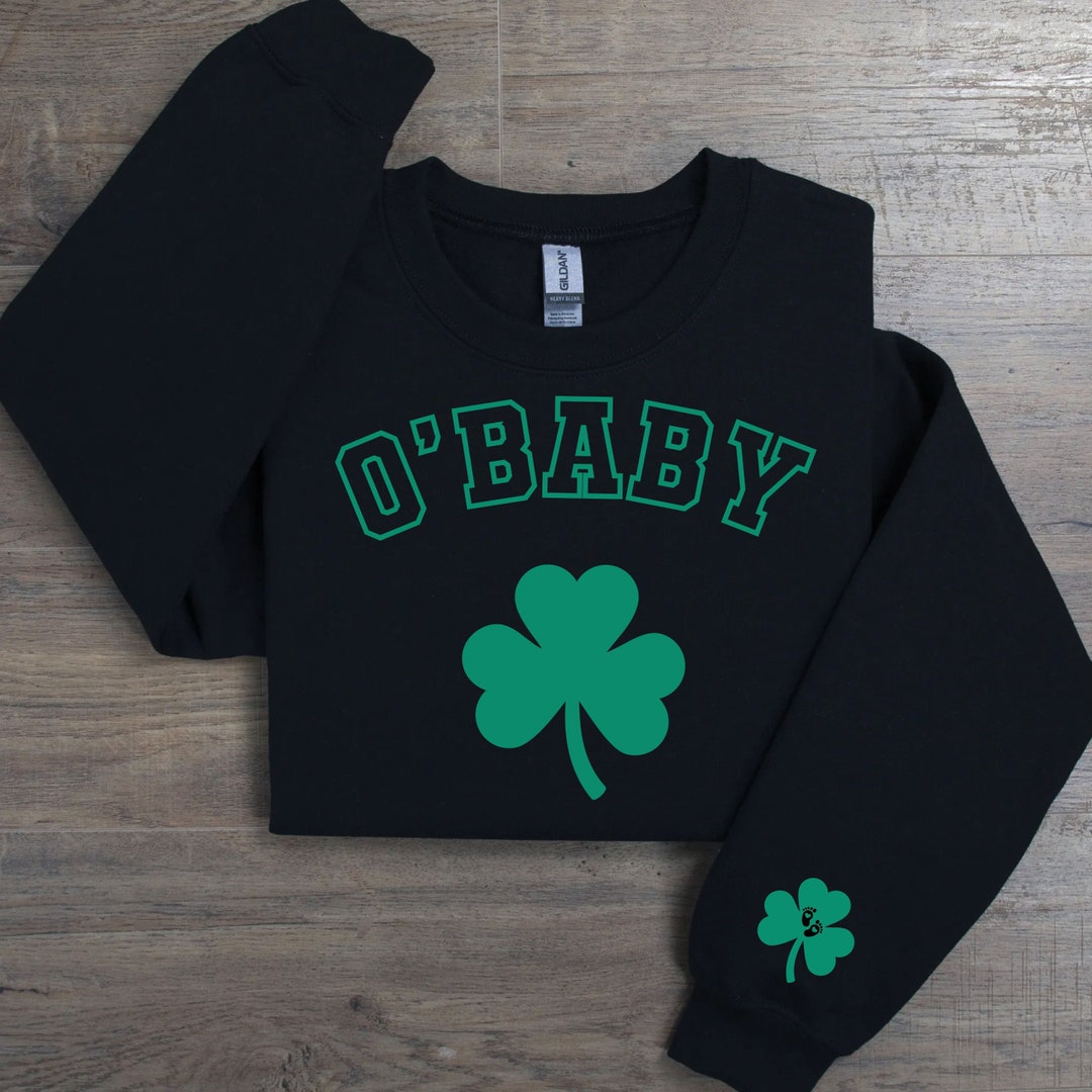 St. Patrick's Day Pregnancy Reveal, O'baby Pregnancy Announcement Sweatshirt, Baby Reveal, St ...
