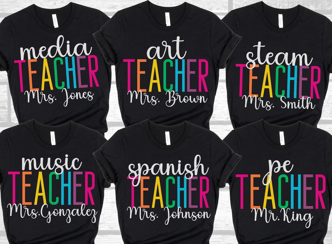 Custom Teacher Shirt, Teacher Team Shirts, Personalized School Shirt ...