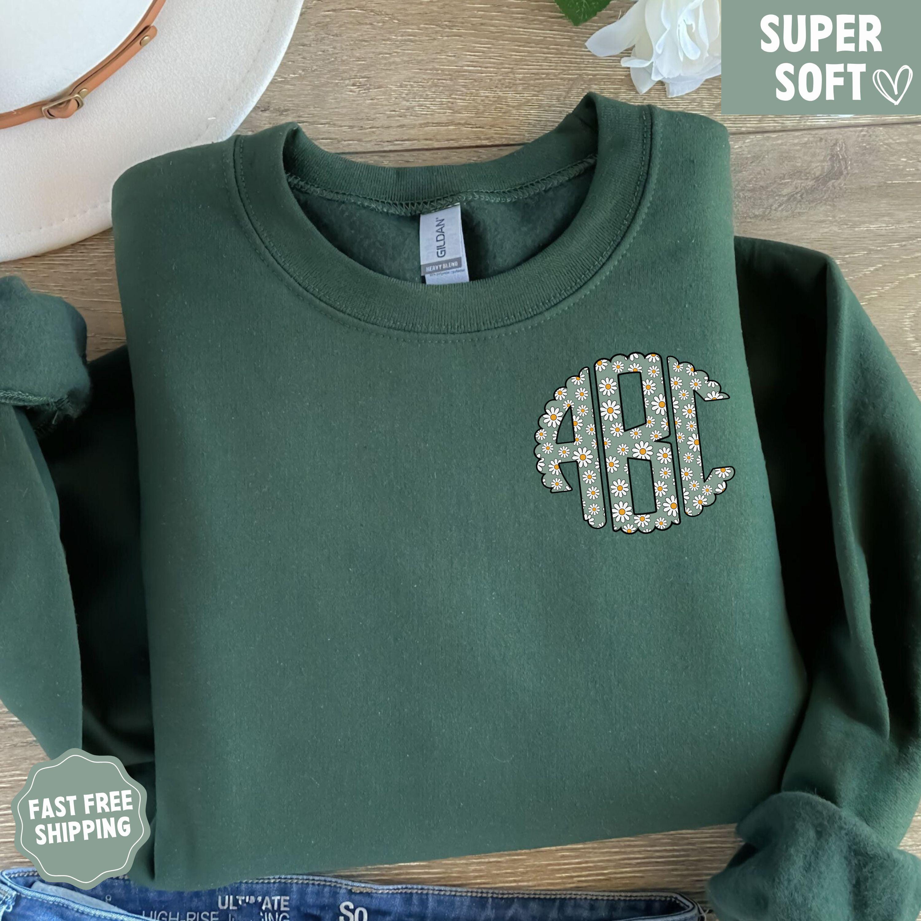 Custom Monogrammed Shirt, Monogram Sweatshirt for Women, Monogrammed ...