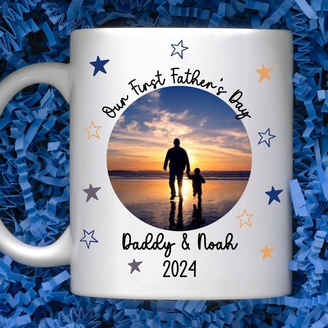 Personalized First Father's Day Mug, Photo Mug, Father's Day Mug, Gift ...