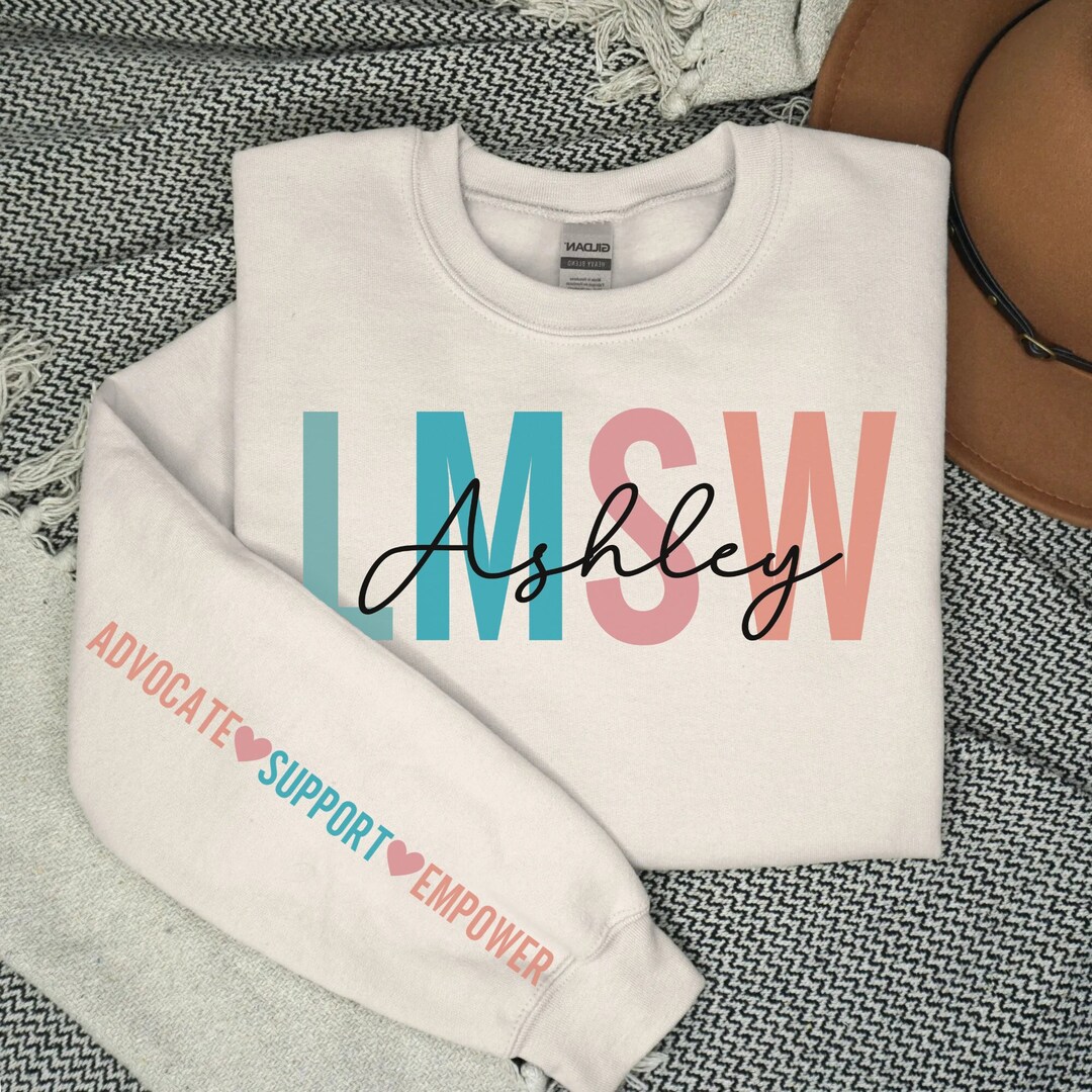 Licensed Masters Social Worker Sweatshirt, Custom LMSW Sweater, Gift ...