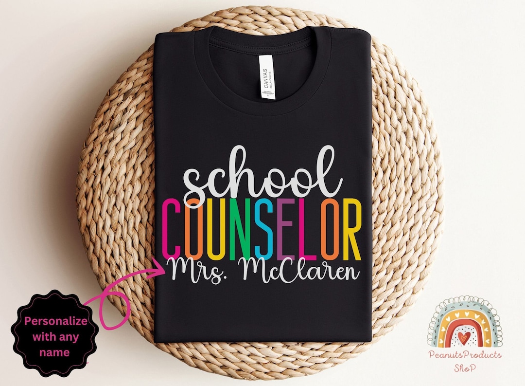 School Counselor Shirt, Custom Counselor T-shirt, Counselor Gift ...