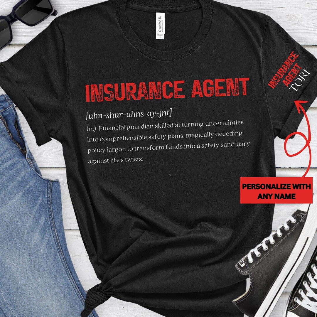 Insurance Agent Shirt, Personalized Insurance Agent Shirt, Insurance ...
