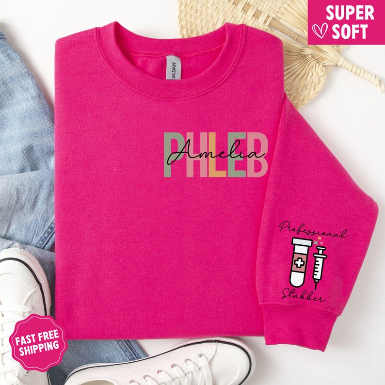 Phleb Tech Sweatshirt, Custom Phleb Tech Shirt, Personalized Phlebotomy ...