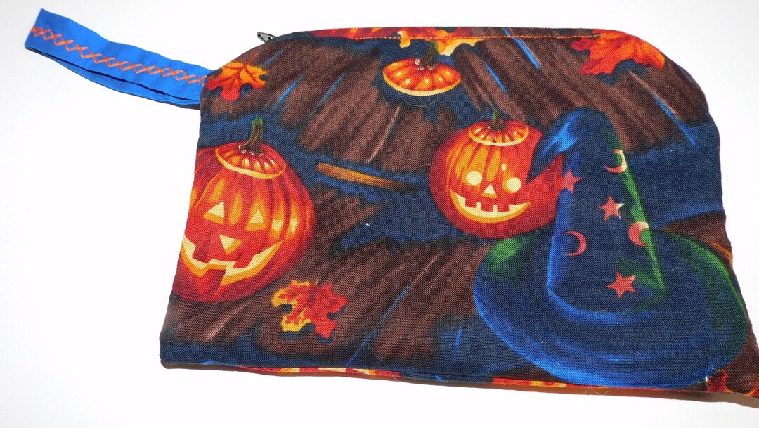 Halloween Pumpkin Witch Zipper Bag - Etsy