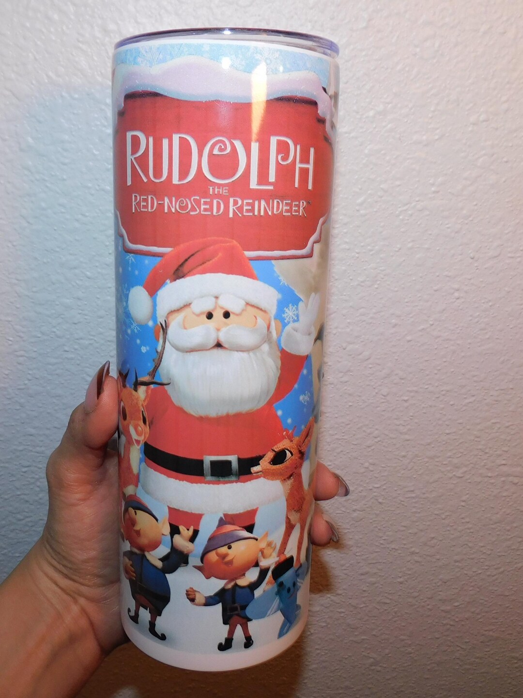 Colorful Rudolph the Red-nosed Reindeer Metal Tumbler - Etsy