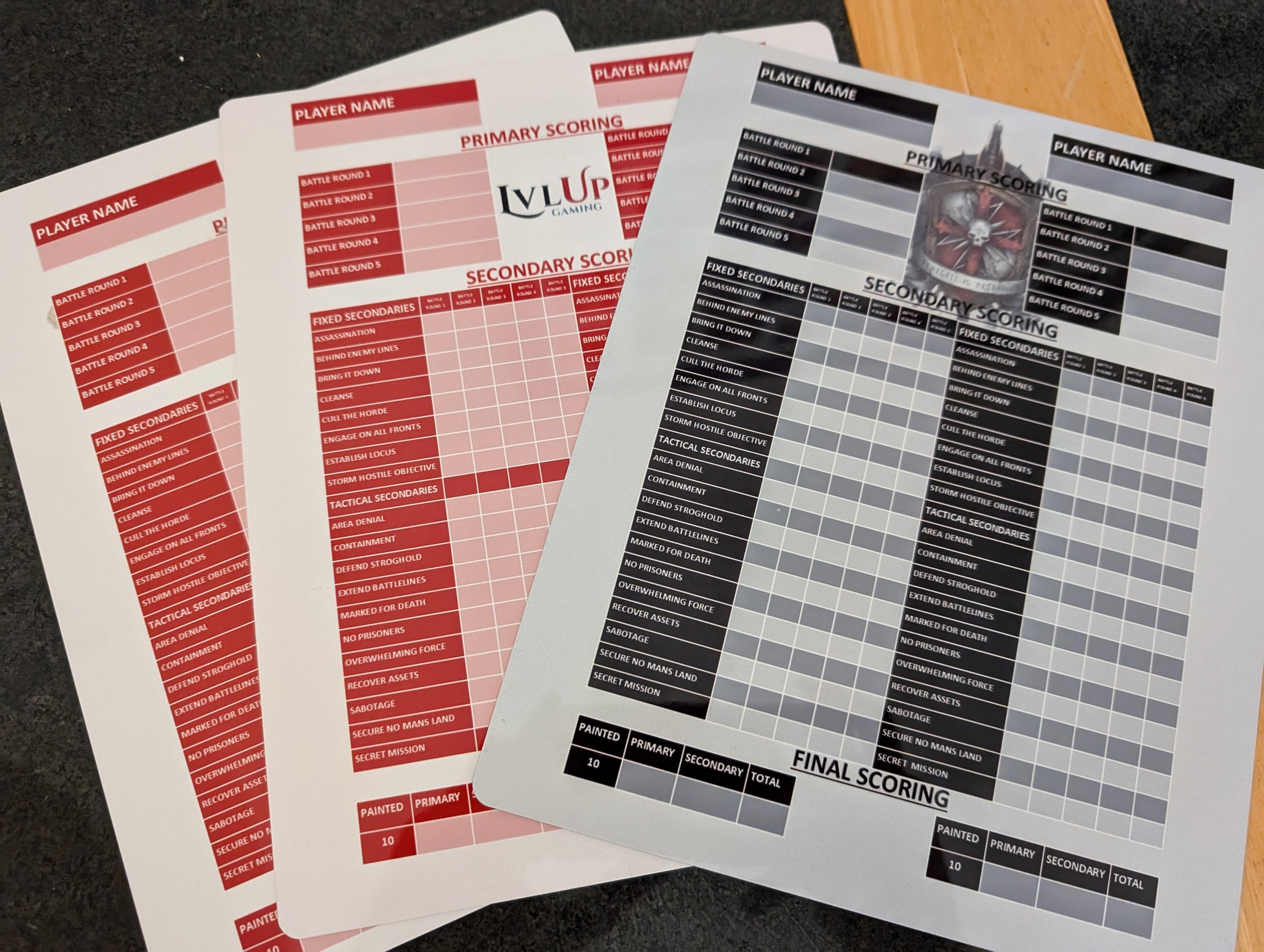 Custom Score Sheets for Warhammer 40k Pariah - Etsy