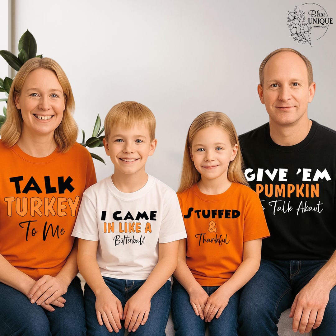 Matching Family Thanksgiving Shirts Custom Funny Turkey Day Outfits ...