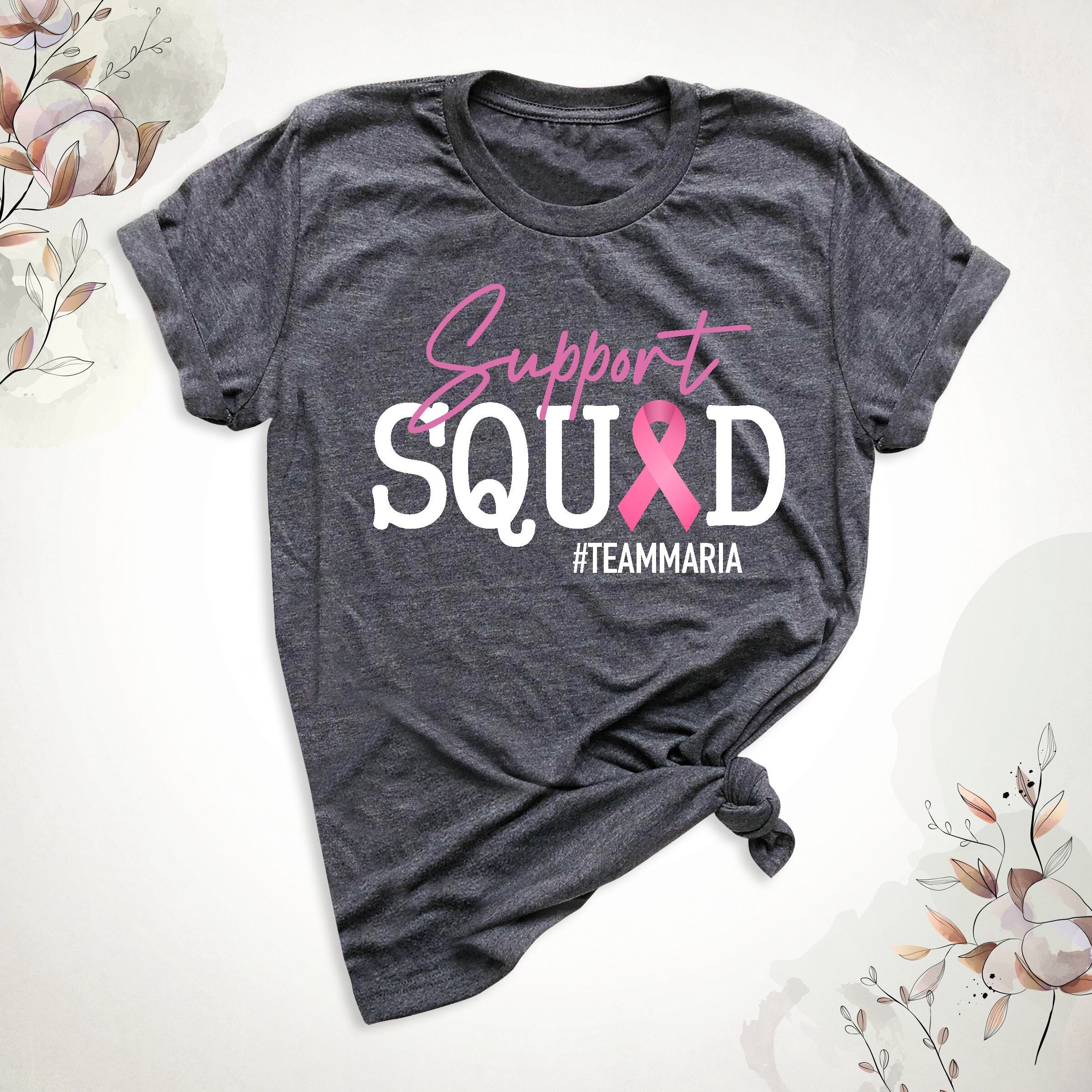 Breast Cancer Awareness Pink Ribbon Team T-shirt, Breast Cancer Shirts ...