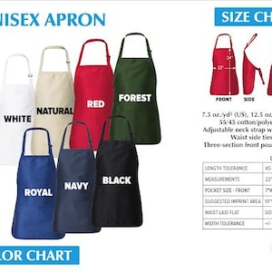 Custom Apron, Logo Apron, Custom Text Logo Apron, Custom Name Apron ...