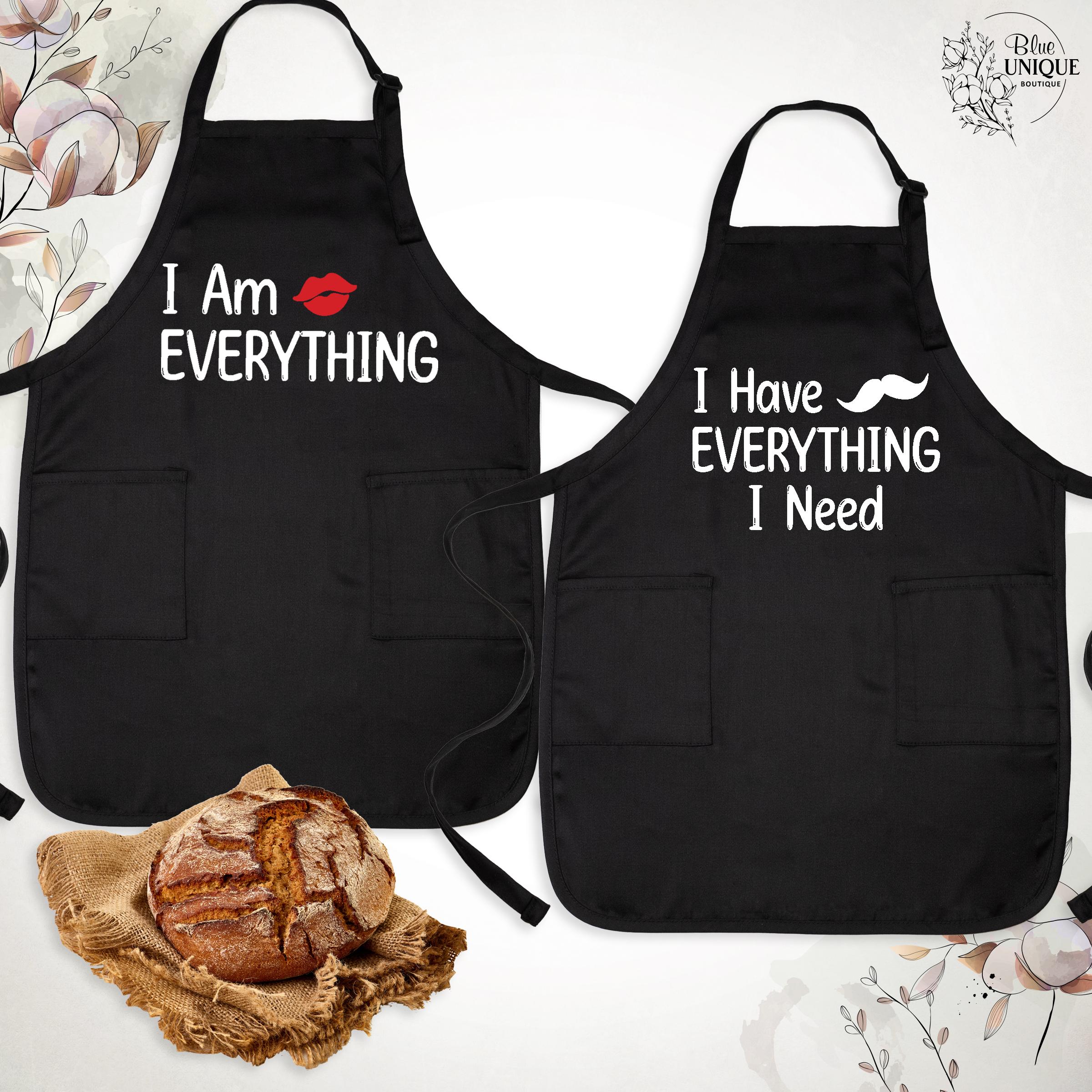 Couple Apron I Am Everything, I Have Everything Cooking Kitchen Aprons ...