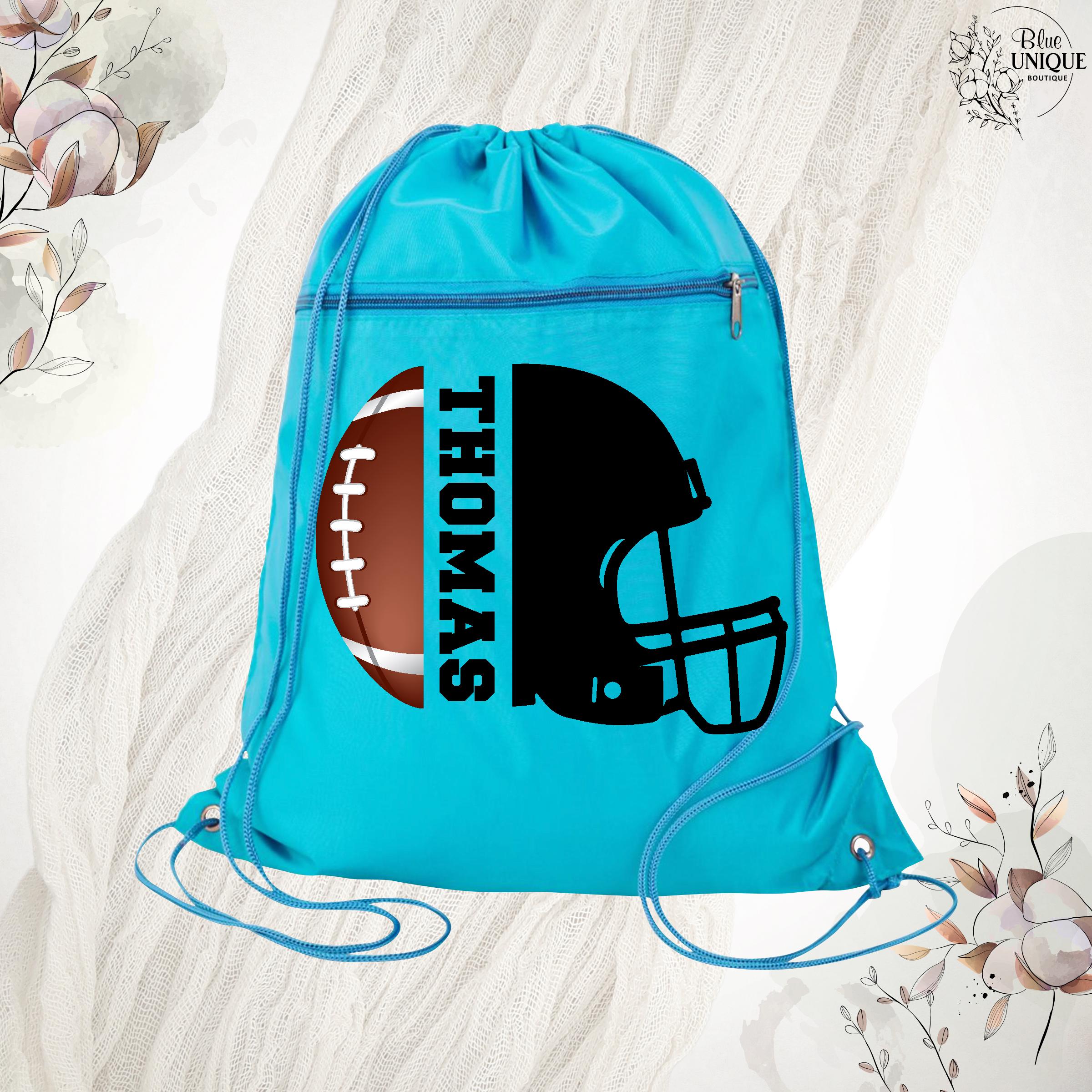 Custom American Football Gym Team Drawstring Bags, Sport Equipment Bags ...