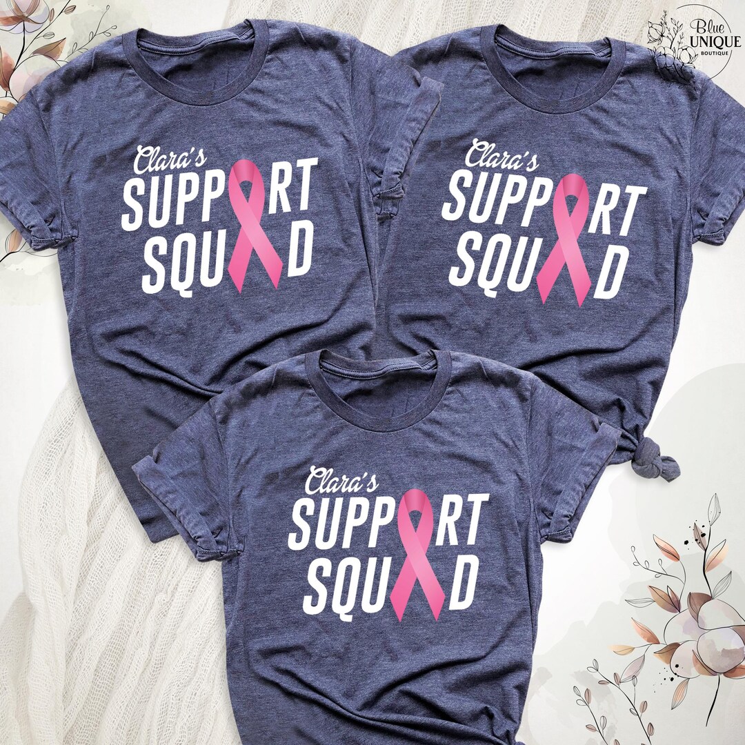 Breast Cancer Shirts, Custom Support Squad Shirt, Breast Cancer ...