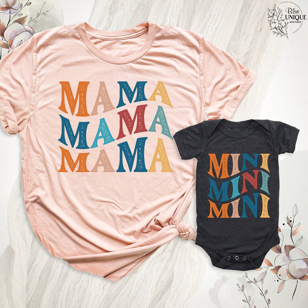 Mama Mini Mommy And Me Matching Shirts Mother And Daughter Ts