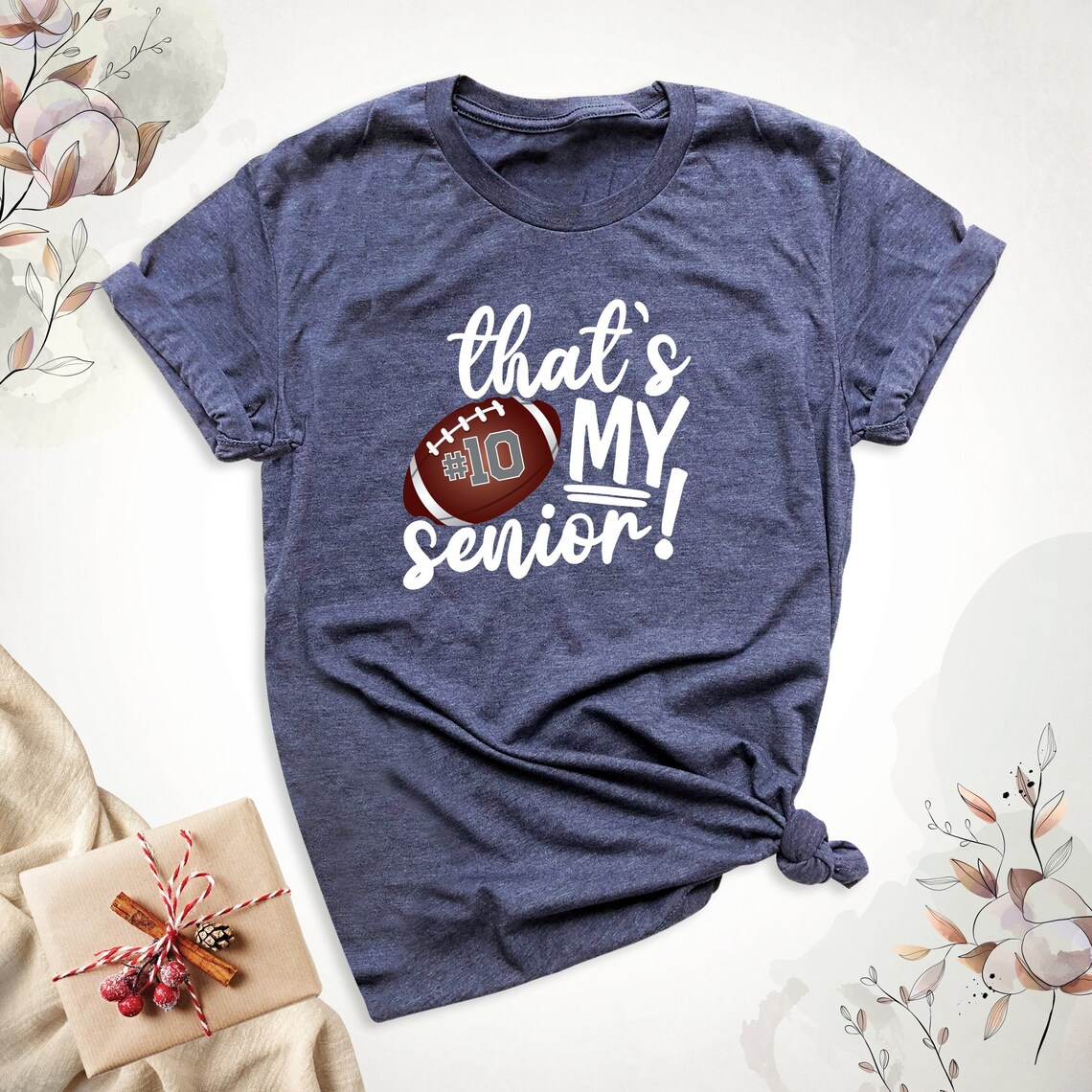 That's My Senior Football T-shirt, Custom Number Football Team Shirt ...