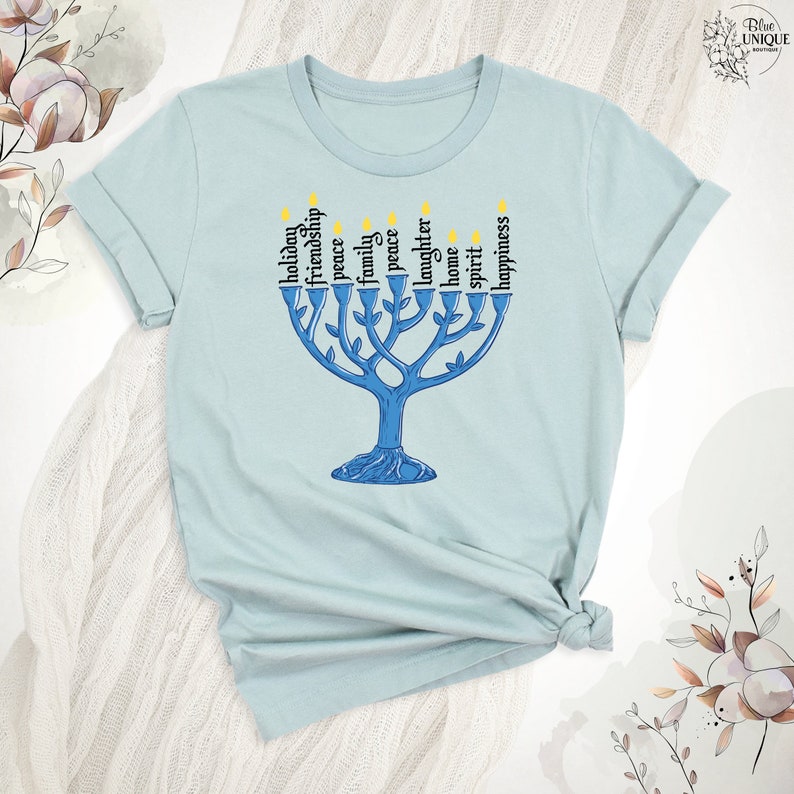 Happy Hanukah Shirt, Jewish Shirt, Holiday Hanukkah Shirt, Hanukkah ...