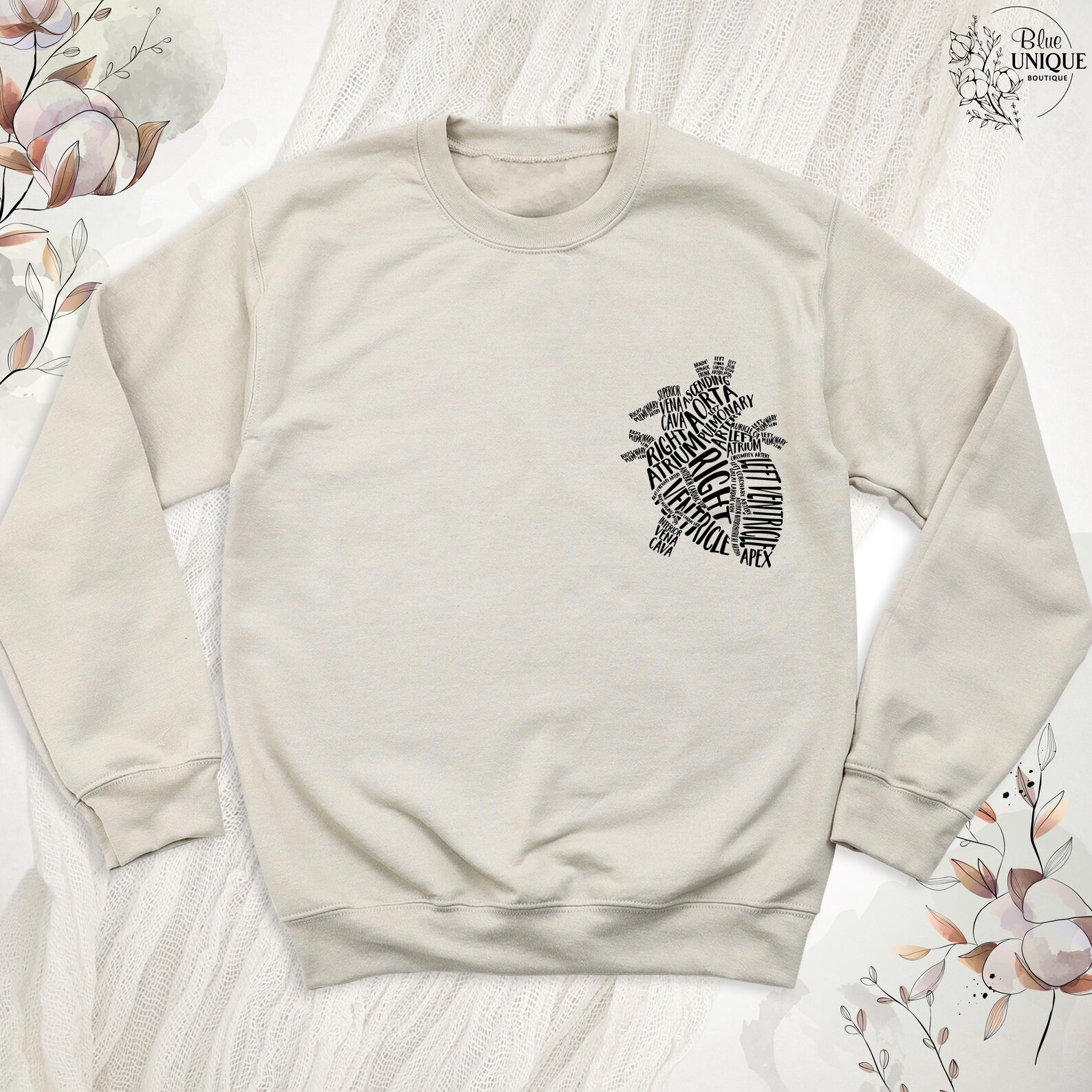 Anatomy Heart Sweatshirt Hoodie, Cardiology Student Sweatshirt, Nursing ...