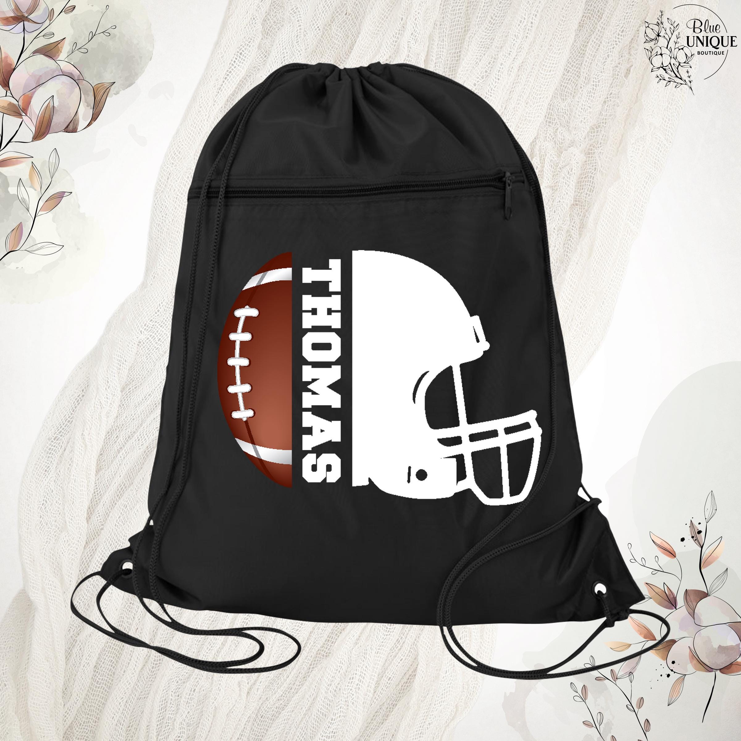 Custom American Football Gym Team Drawstring Bags, Sport Equipment Bags ...