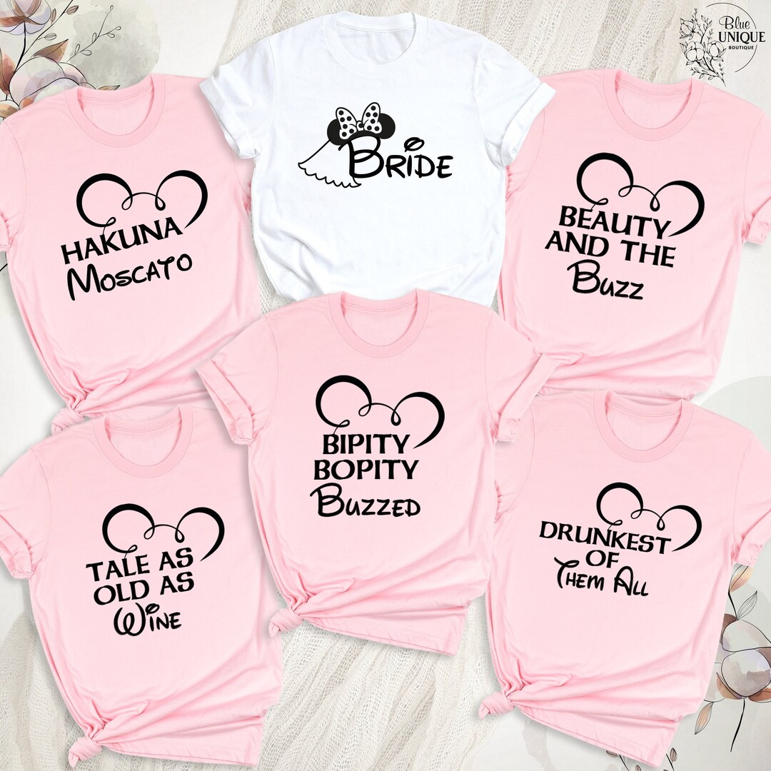 Disney Bridal Party Shirts, Disney Bachelorette Party T-shirt, Disney ...