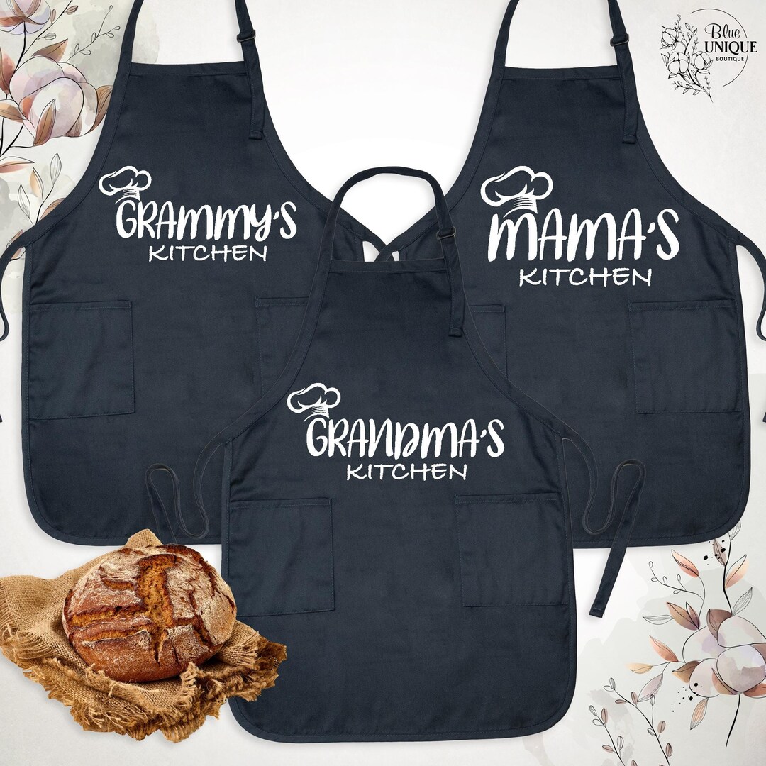 Custom Grandma's Kitchen Apron, Mama's Kitchen Apron, Grammy's Kitchen ...
