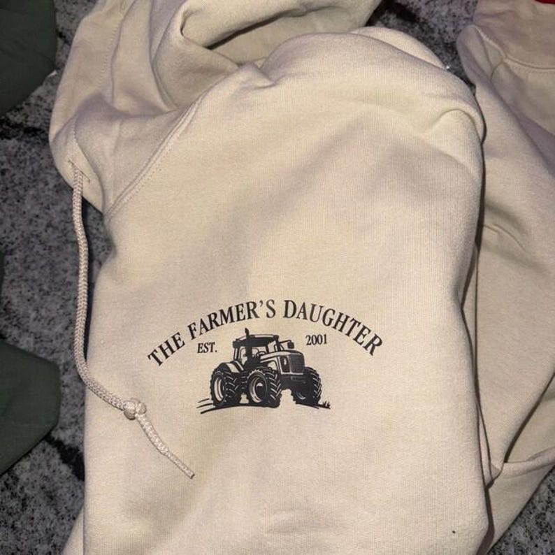 Custom Farm Name Tractor Sweatshirt Hoodie, Family Farmer Matching ...