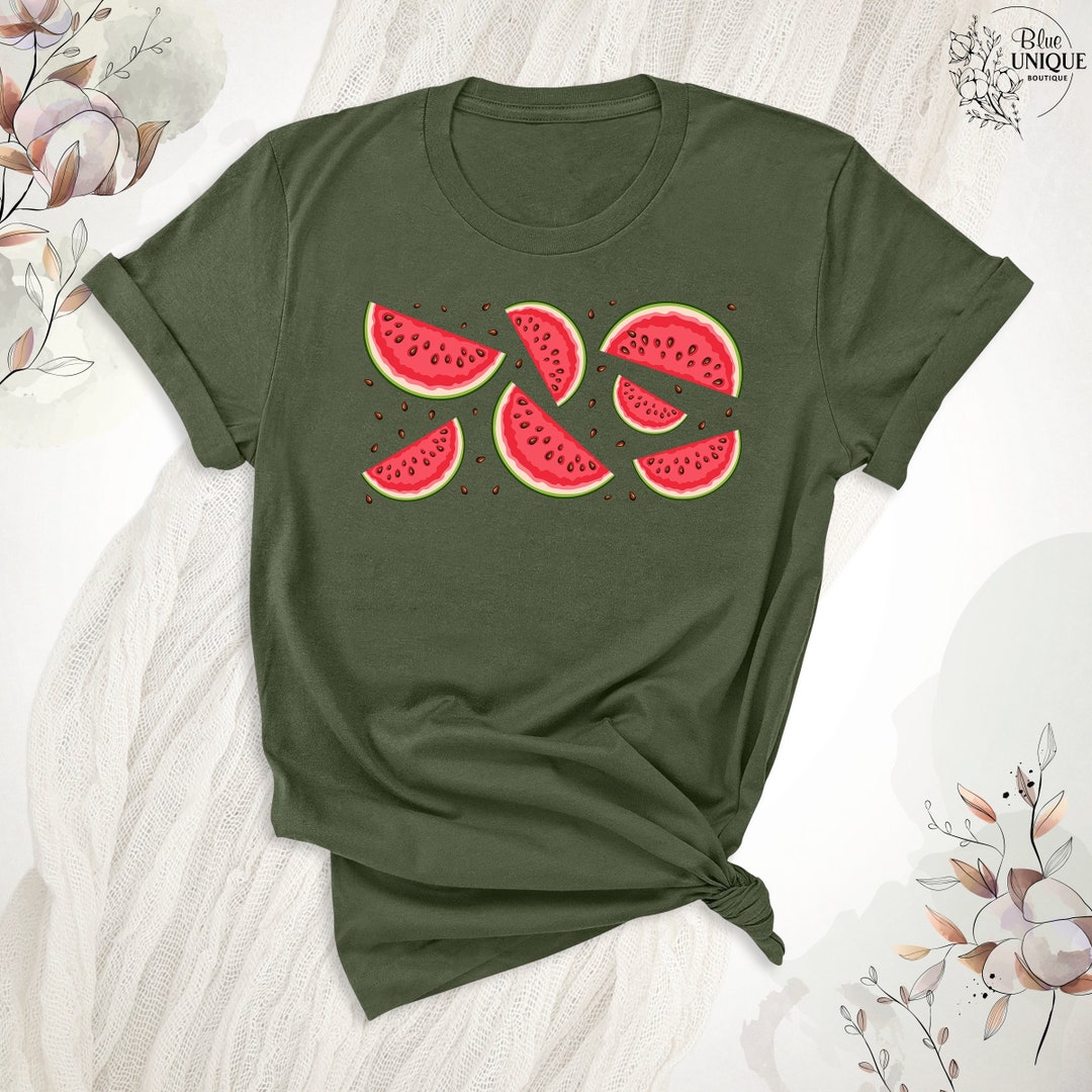 Cute Melon Watermelon Slices Shirt, Vacation Season Tee, Fruit Lovers T ...