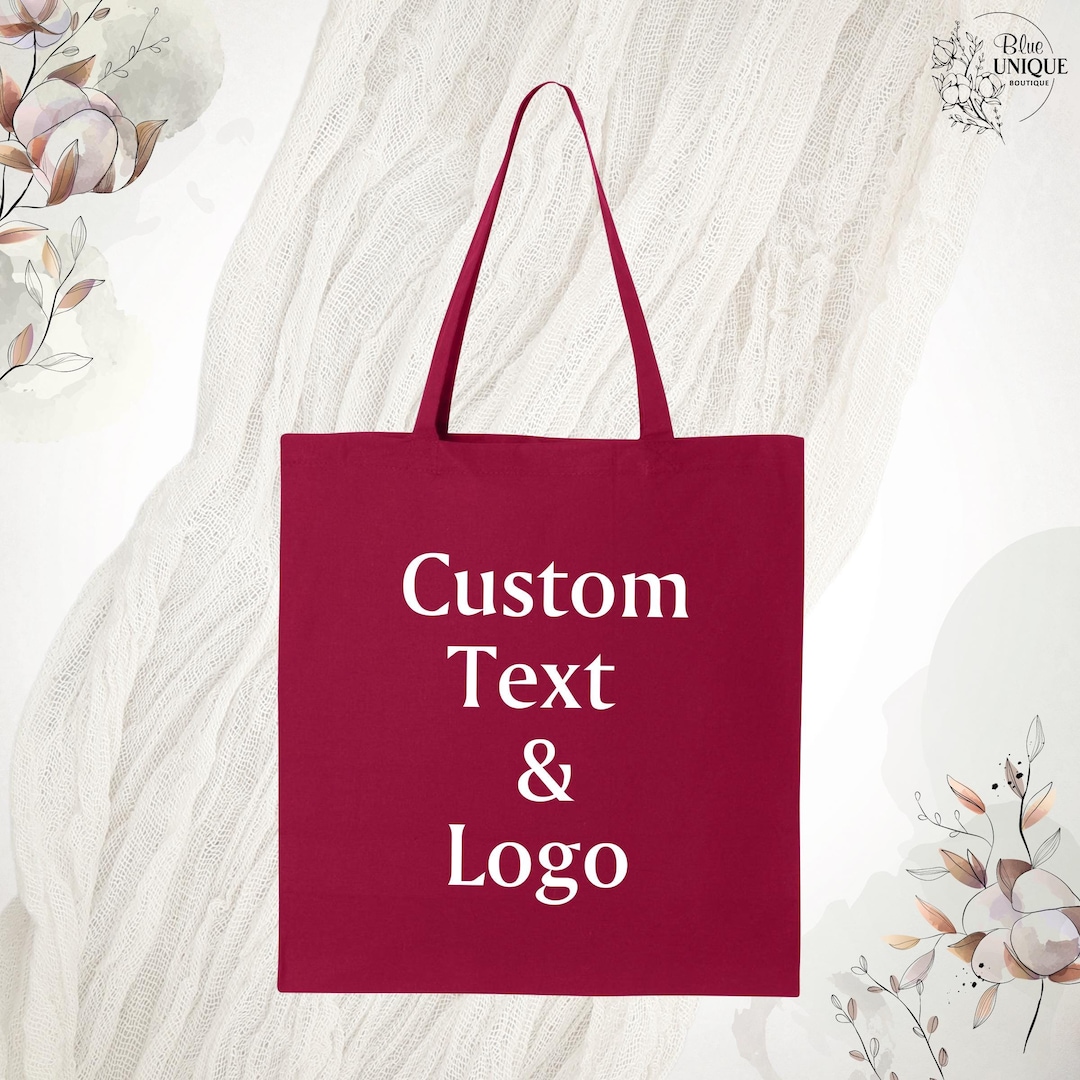 Custom Tote Bags With Your Logo, Photos Texts Color Images Personalized ...