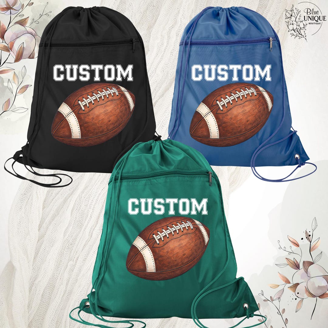 Custom American Football Gym Team Bag With Name, Personalized Bag With ...