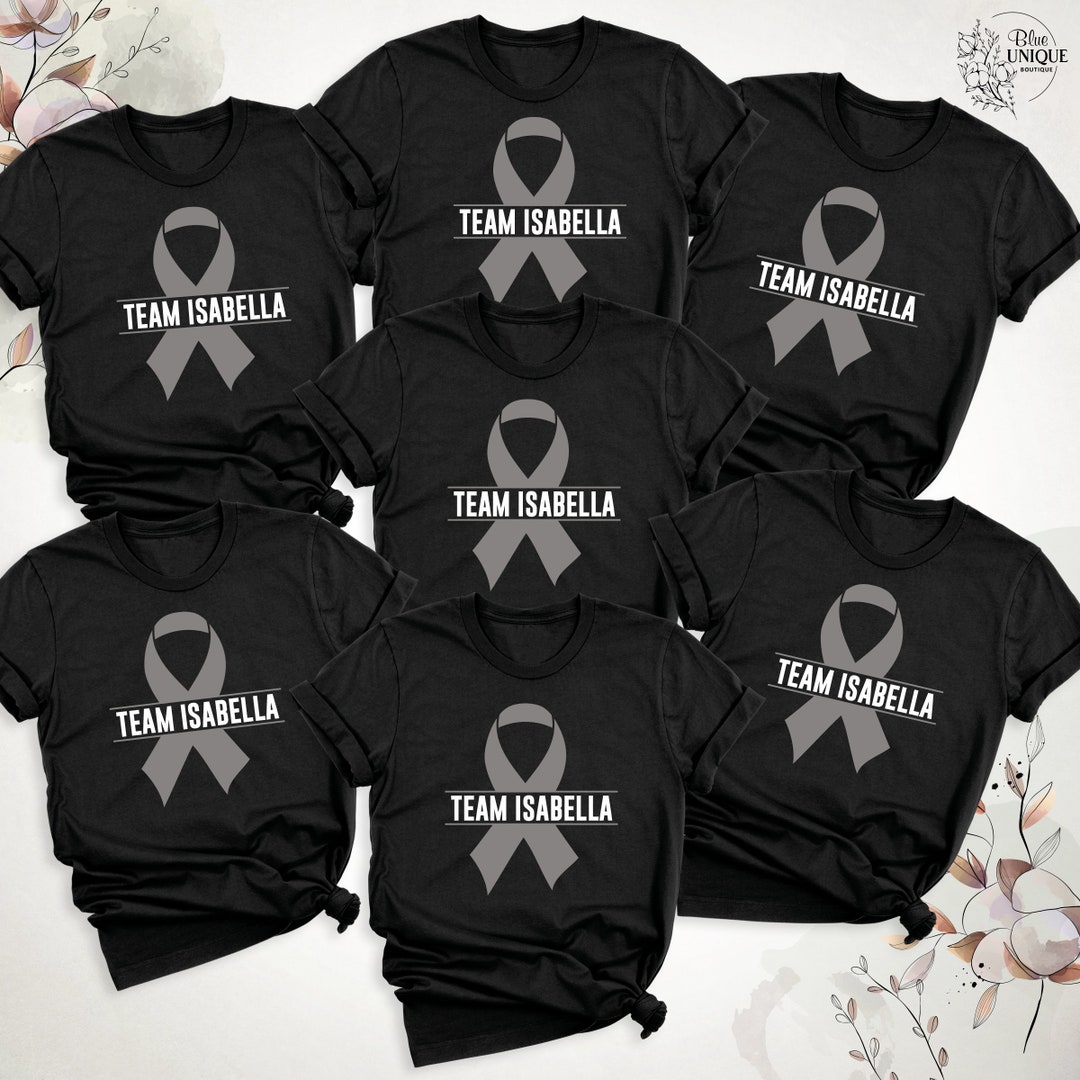 Brain Cancer Awareness Team Shirts, Custom Brain Tumor Awareness Family ...
