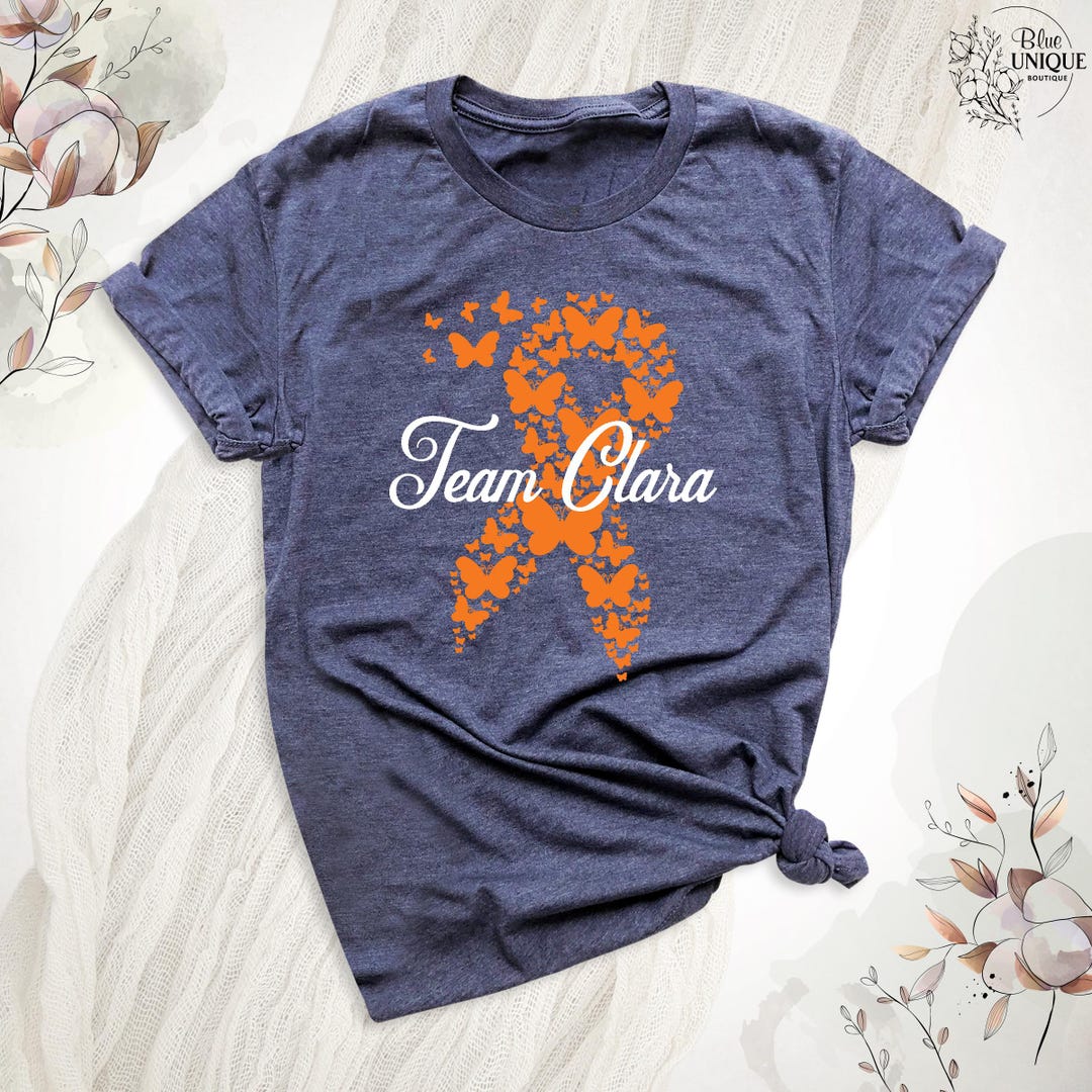 Leukemia Cancer Ribbon Team Name Shirt, Custom Leukemia Cancer T-shirt ...
