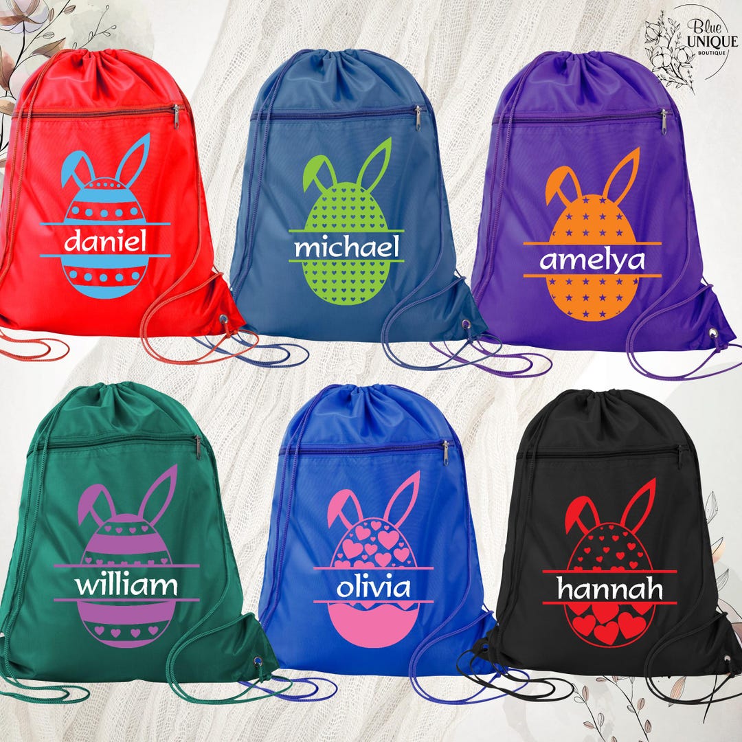 Personalized Easter Tote Bag Kids Name, Easter Child's Easter Bags ...