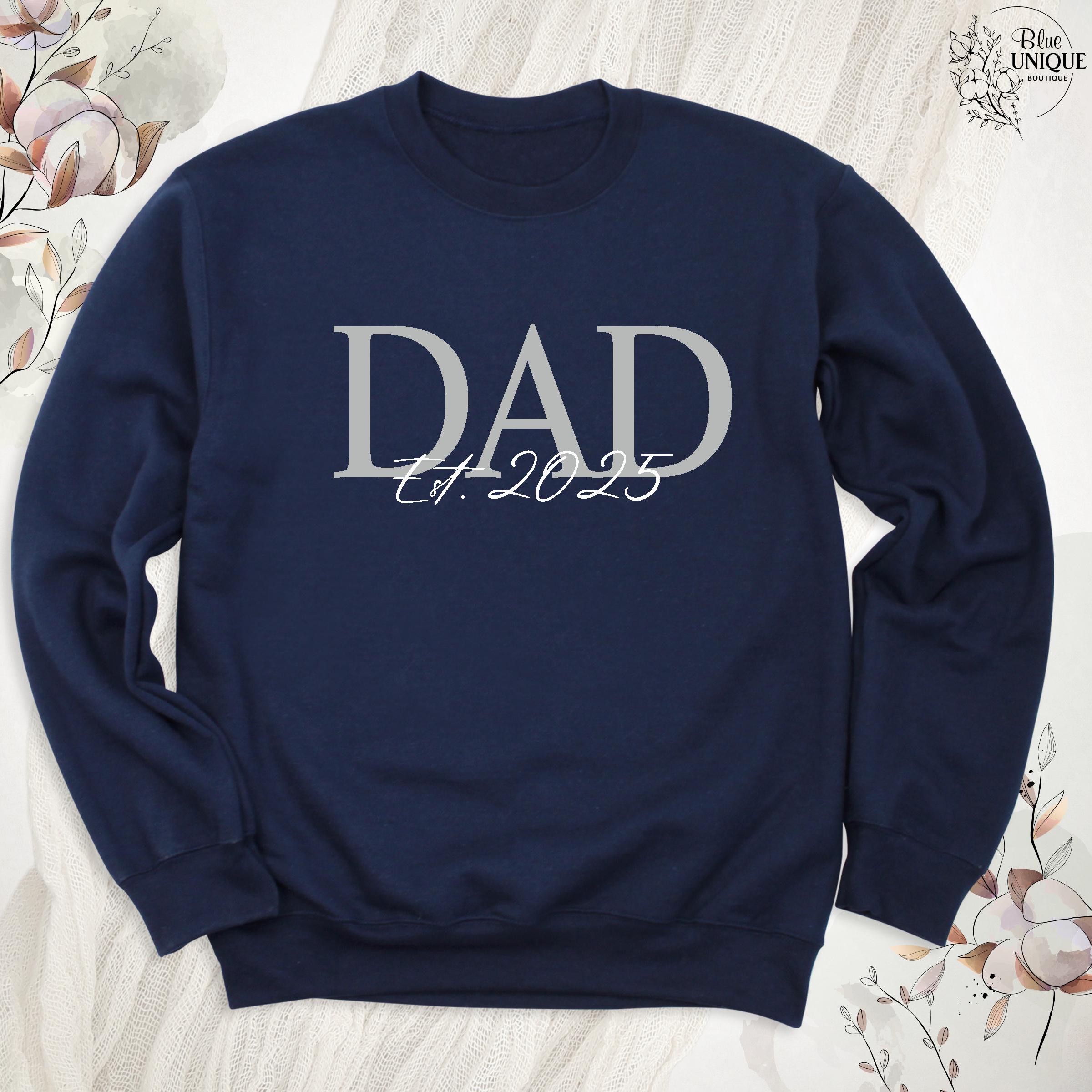 Mom Dad Est Sweatshirt, New Parents Hoodie, Mom and Dad Long Sleeve ...
