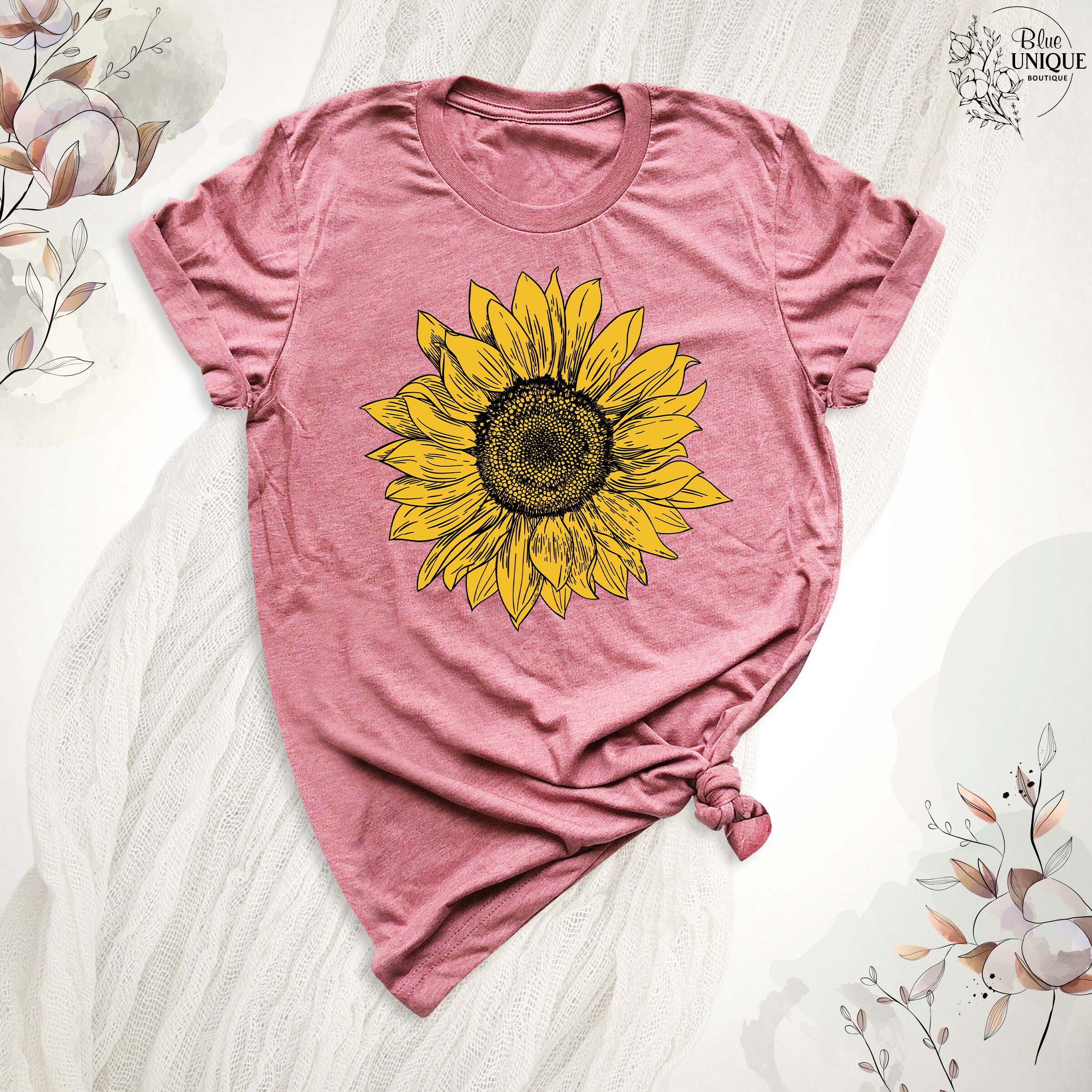 Sunflower Graphic Summer Tops Tees Shirts, Sunflower Shirts for Women ...