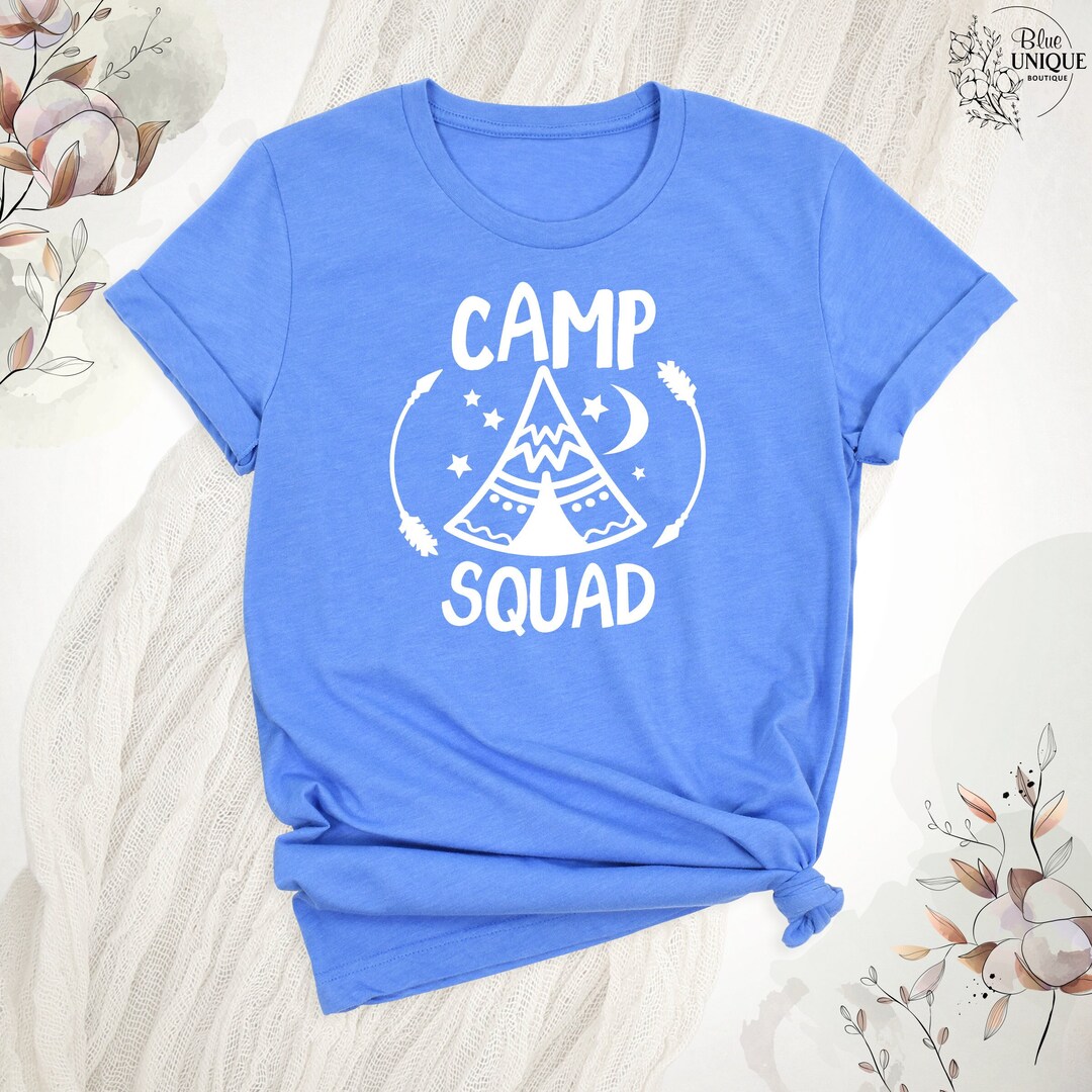 Camp Squad Shirt, Camping Bachelorette Party T-shirt, Camping Squad Tee ...