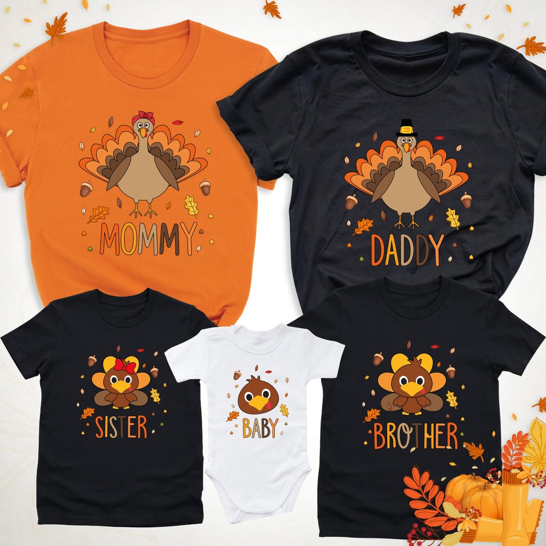 Family Matching Thanksgiving Shirts, Personalized Family Shirts, Fall ...