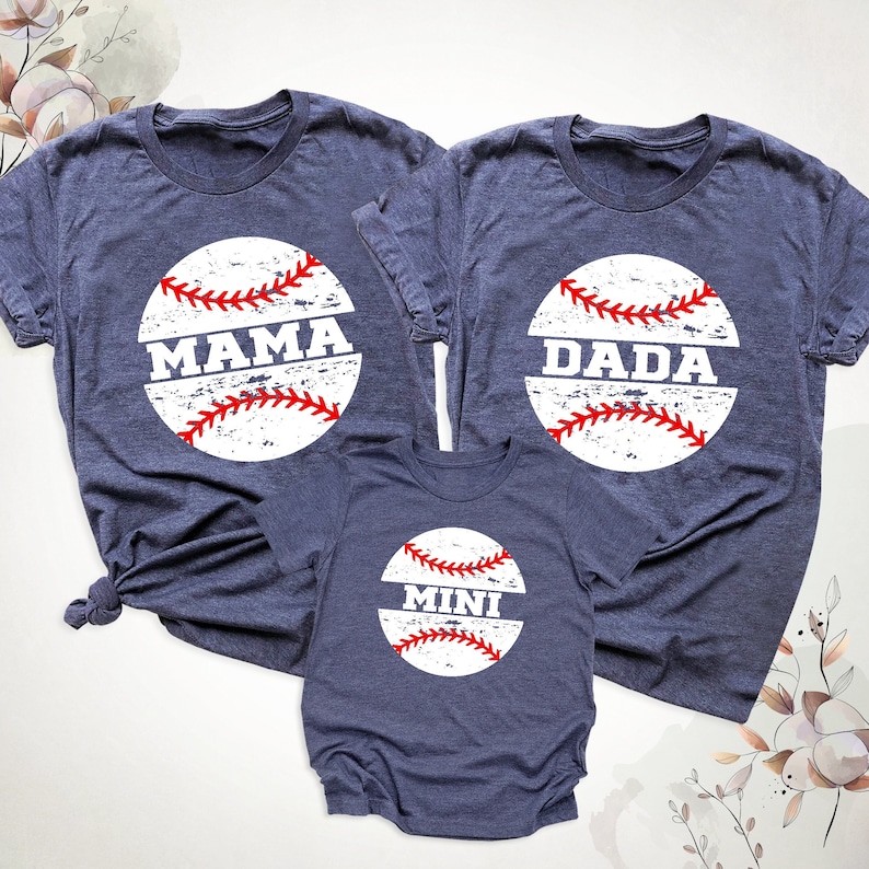 Matching Family Baseball Shirts, Baseball Mama Mini Shirt, Dada Mini ...
