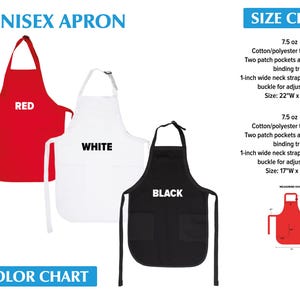 Custom Apron, Logo Apron, Custom Text Logo Apron, Custom Name Apron ...