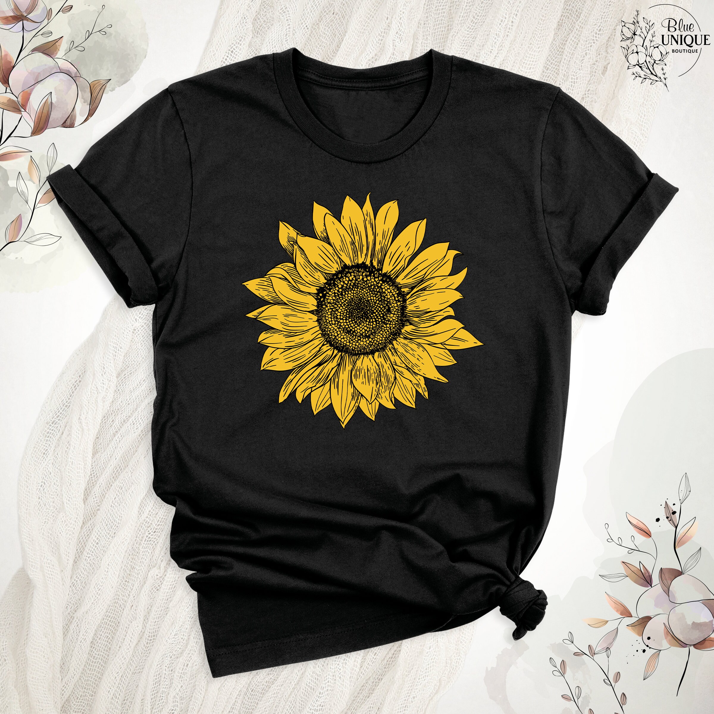 Sunflower Graphic Summer Tops Tees Shirts, Sunflower Shirts for Women ...