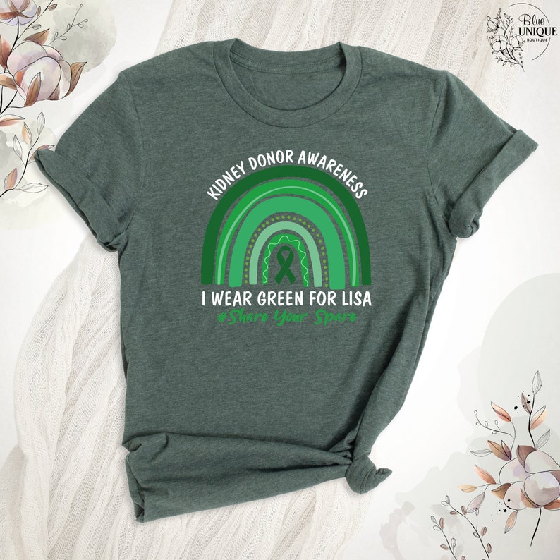 Kidney Donor Awareness Shirt, Transplant Organ Donor T-shirt, Kidney ...