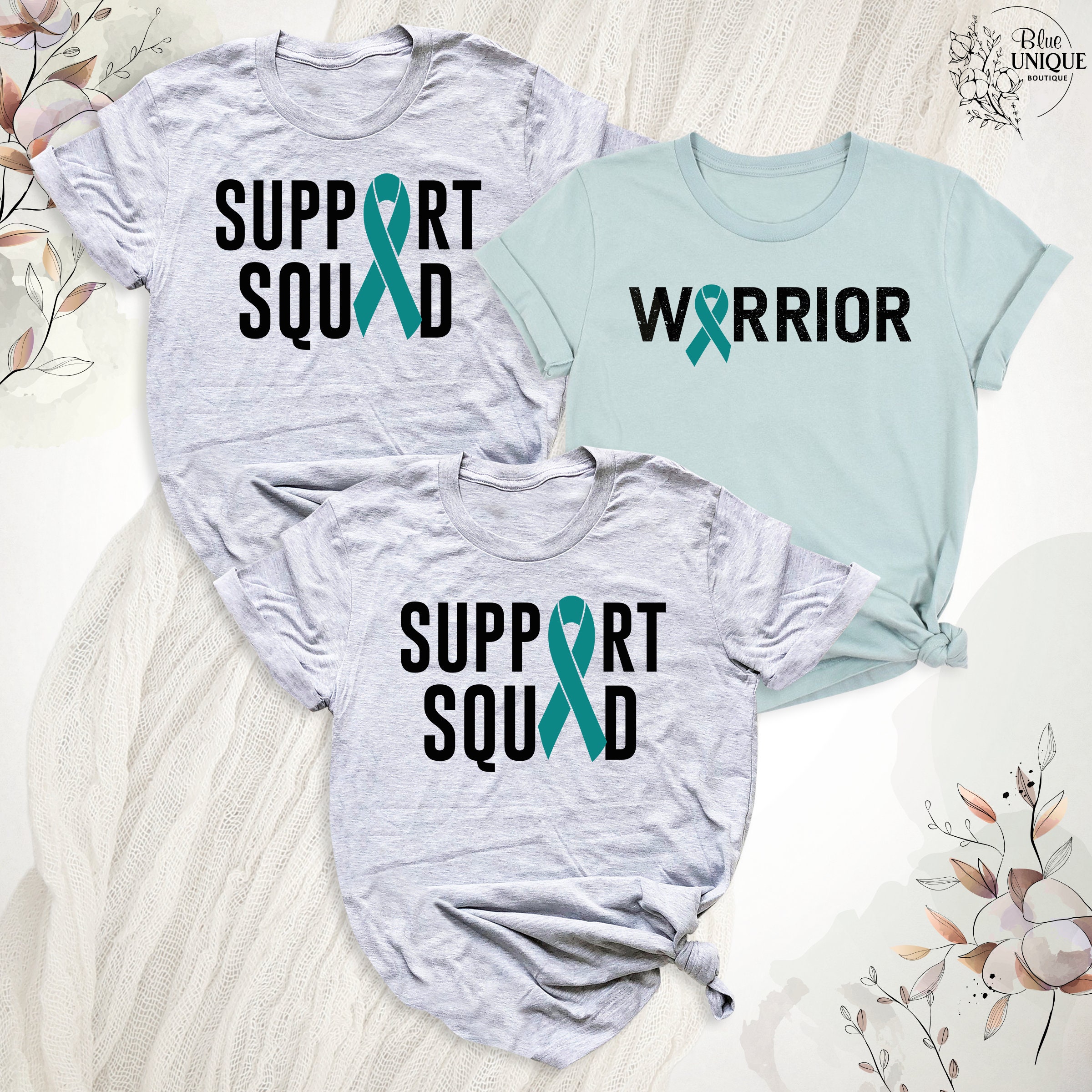 Cervical Cancer Support Squad Shirt, Cervical Cancer Awareness Tees Tee ...