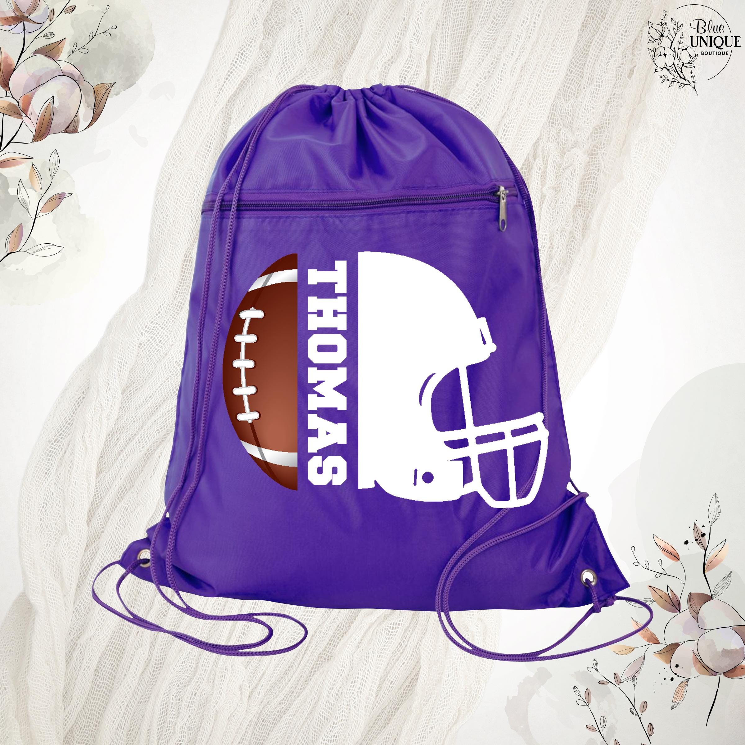 Custom American Football Gym Team Drawstring Bags, Sport Equipment Bags ...