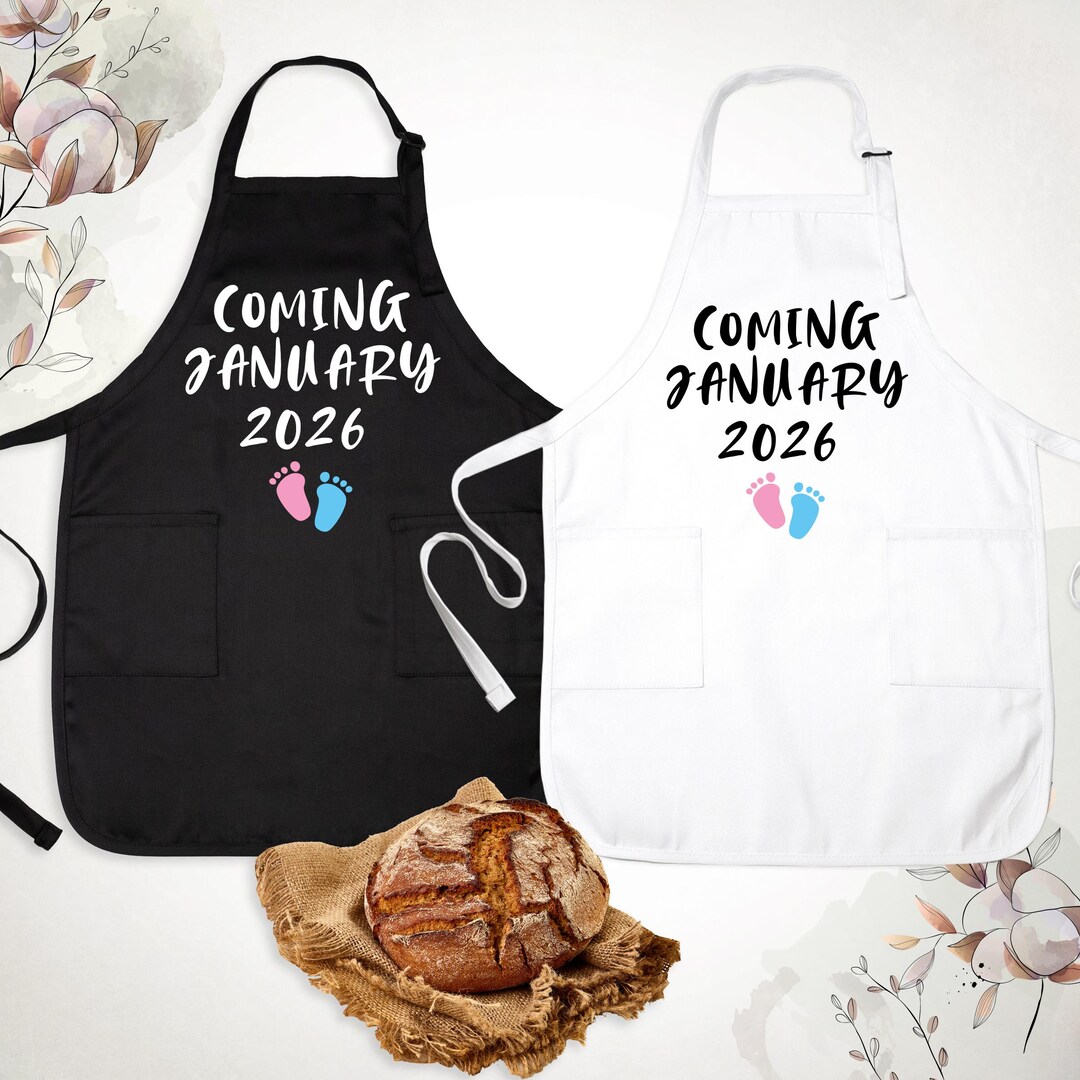 Custom Baby Shower Aprons Kitchen Cooking Apron, New Daddy Apron, New ...