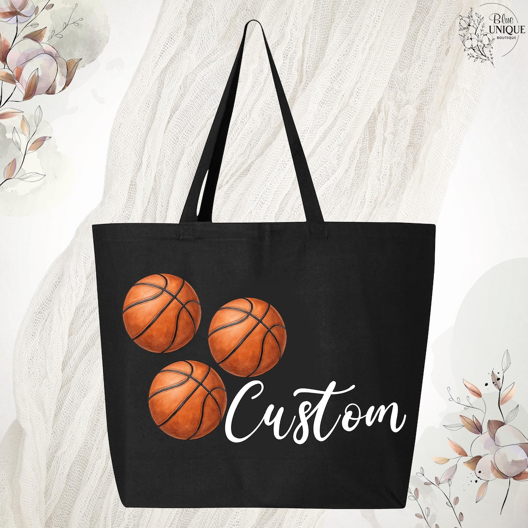 Custom Basketball Tote Bag Team Name Bags, Basketball Coach Tote Bag ...