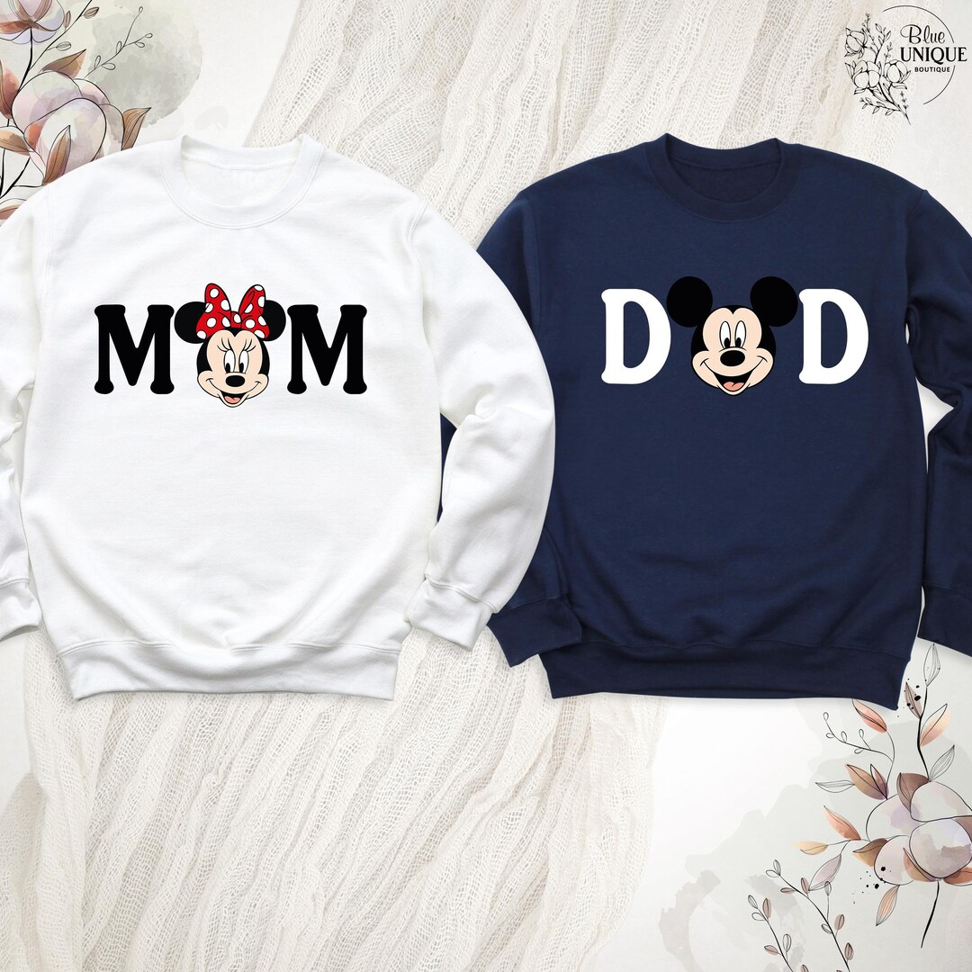 Minnie Mom Sweatshirt Mickey Dad Hoodie, Family Couple Matching Outfits ...