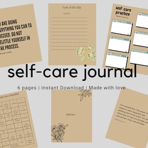 Self Care Digital Journal, Printable & Instant Download, Printable ...