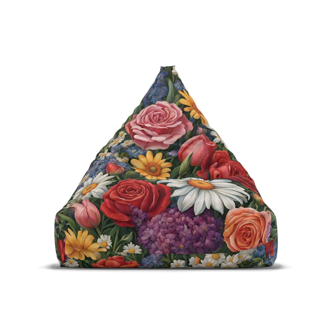 Floral Enchantment Garden Bean Bag Chair - Etsy